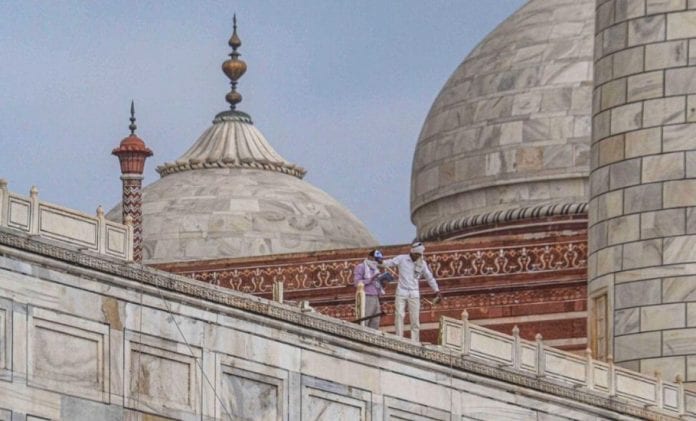 Taj Mahal suffers damage due to thunderstorm