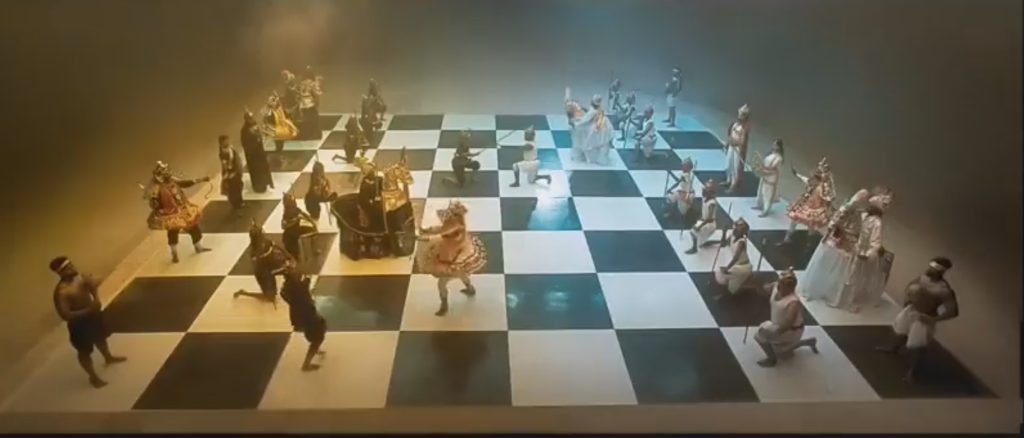 Chess pieces come to life in dance performance