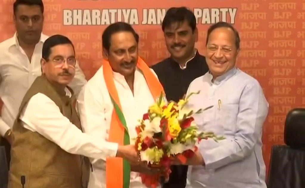 Kiran Kumar Reddy joins BJP, slams Congress leadership