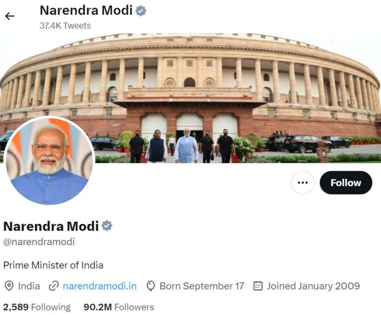 PM Modi sets new record with over 90 million followers on Twitter | PM ...