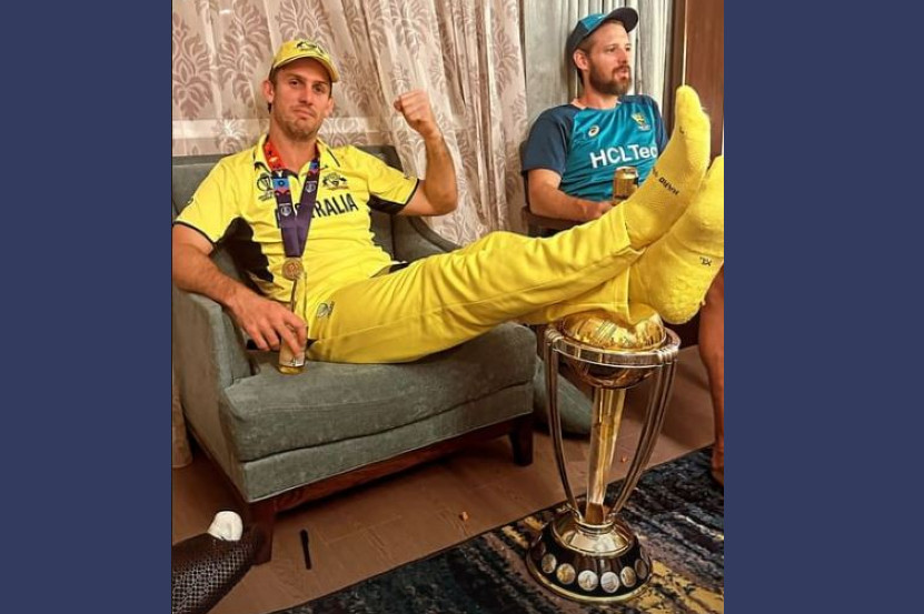 Marsh rests feet on WC trophy: Shami reacts; police complaint filed in UP