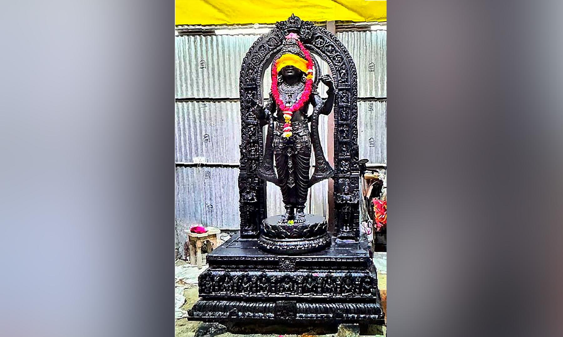 First look of Ram Lalla's idol inside Ayodhya temple revealed