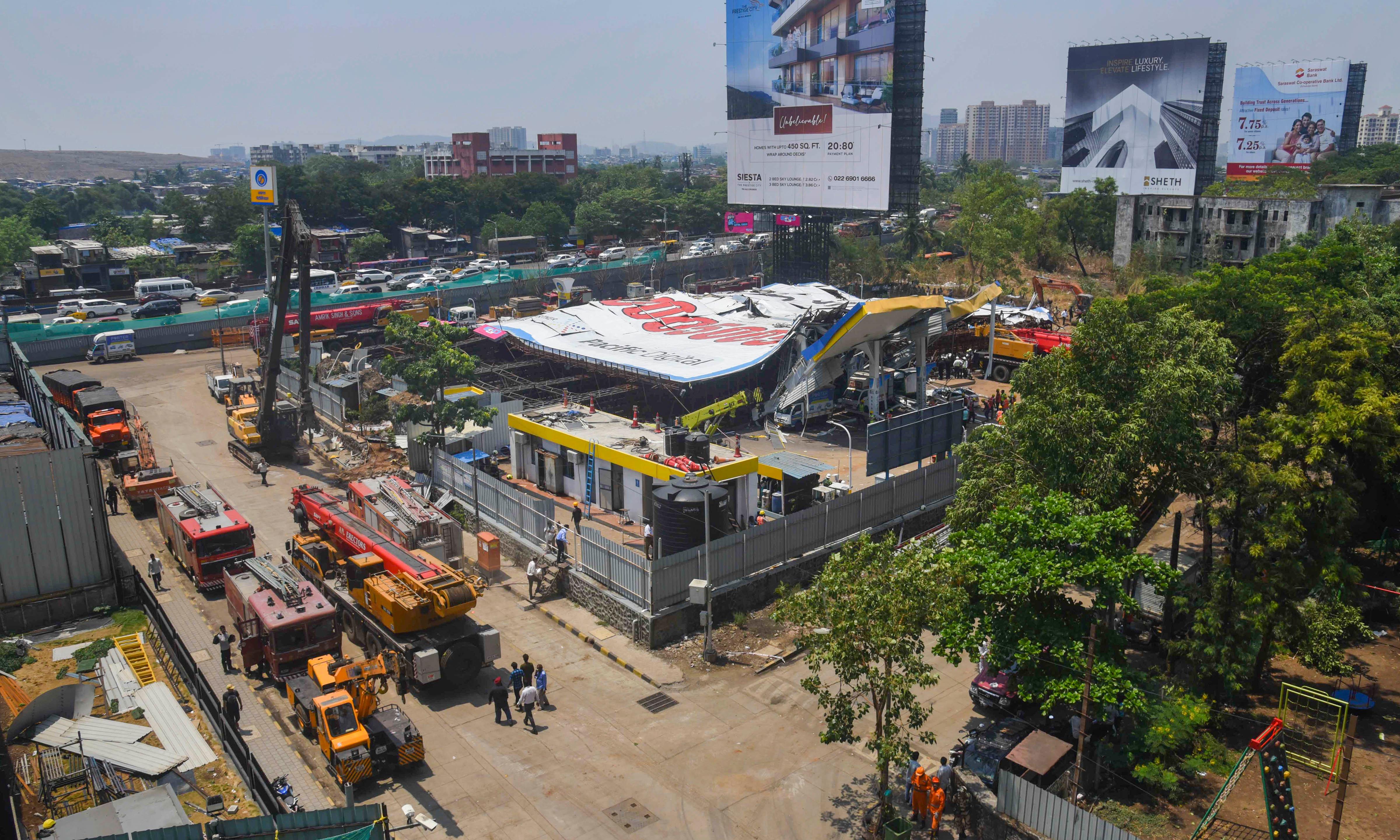 Mumbai hoarding collapse: Can't use gas cutters at petrol pump site ...