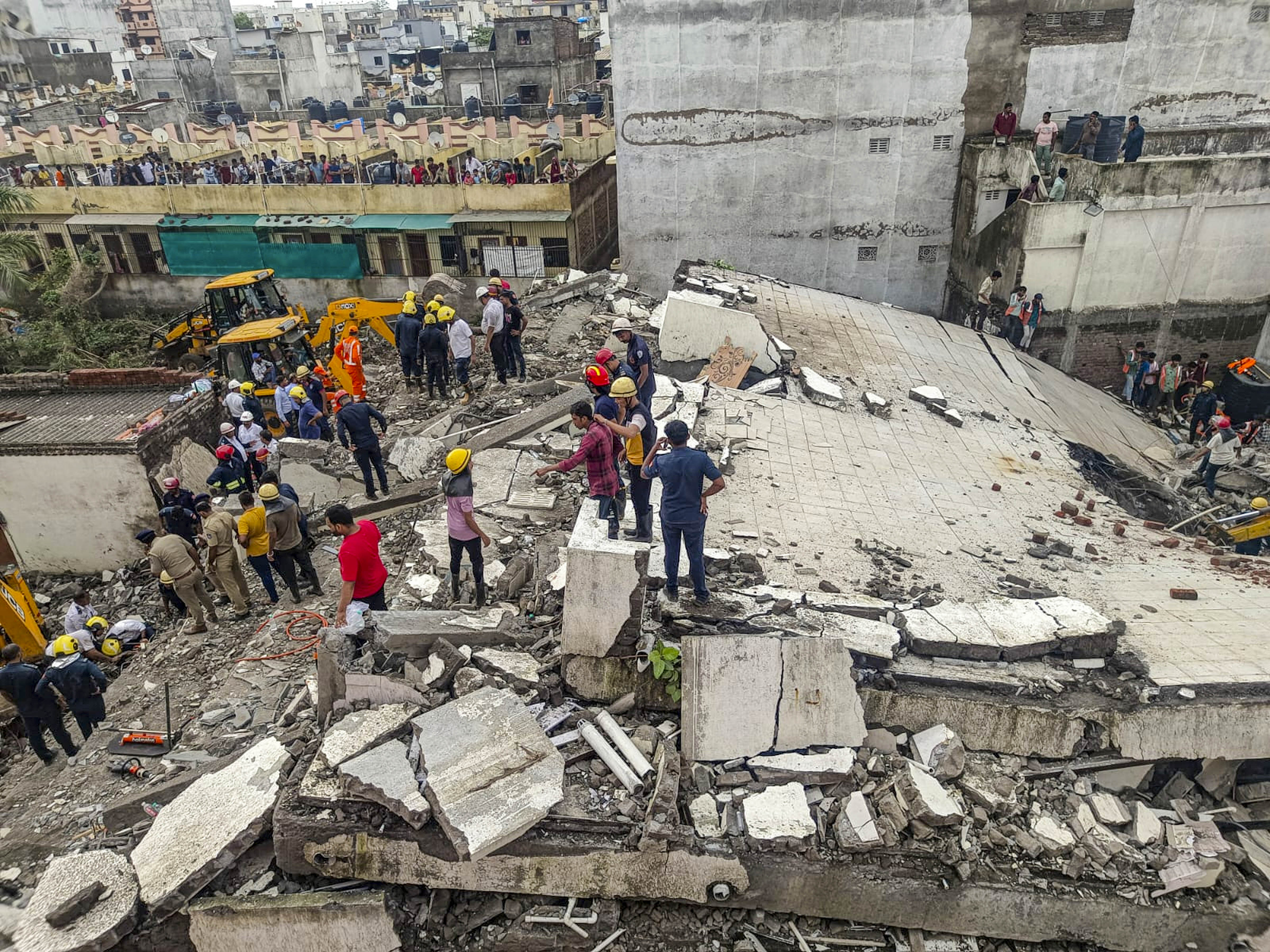 Six-storey residential building collapses in Surat; several feared trapped