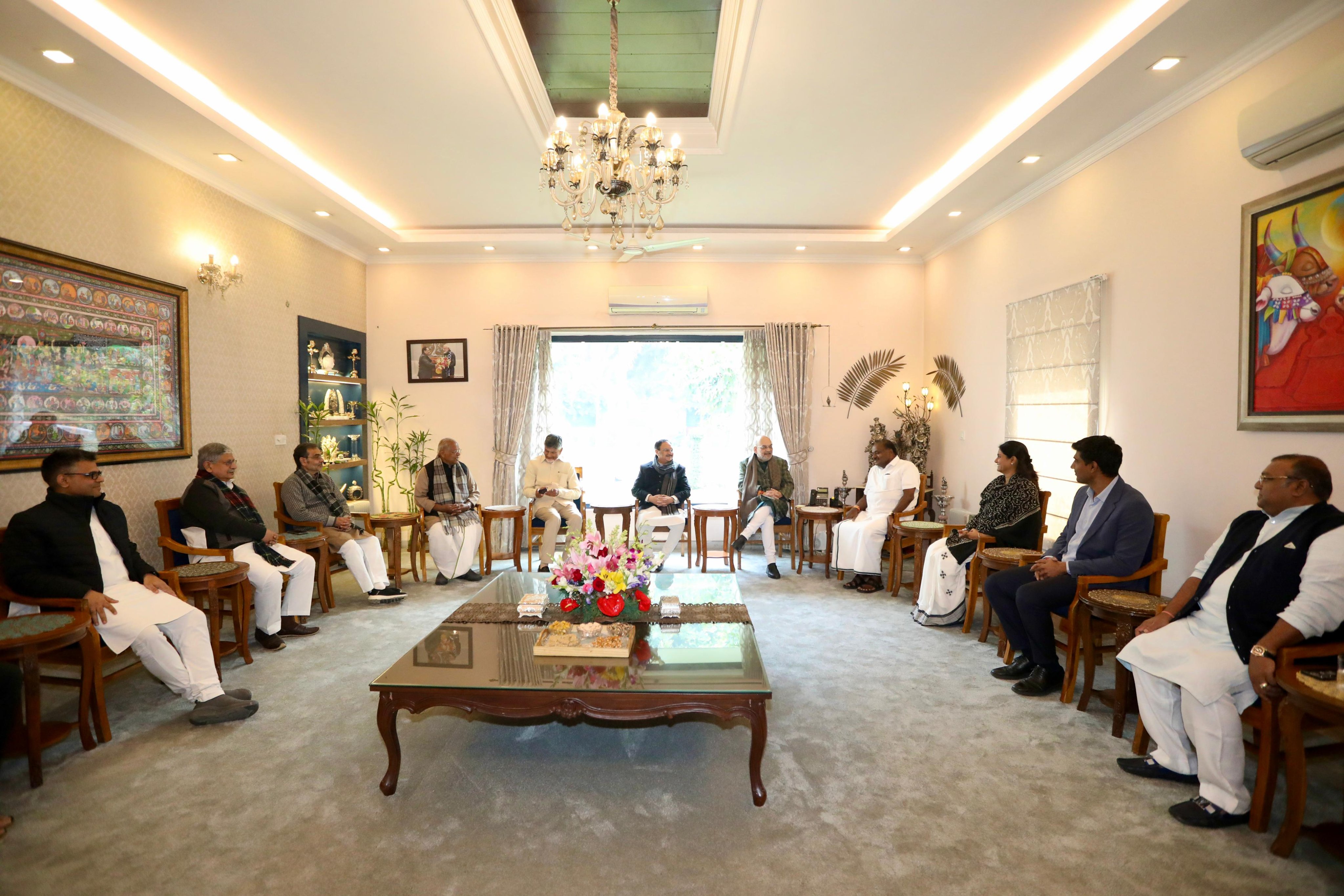 NDA leaders meet, discuss countering Congress's 'fake narrative'