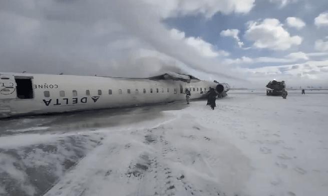 Delta flight crashes upside down during landing in Toronto, 18 injured