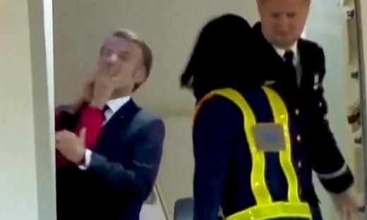 ‘Just joking’: Macron plays down wife’s ‘push’ on plane in Vietnam