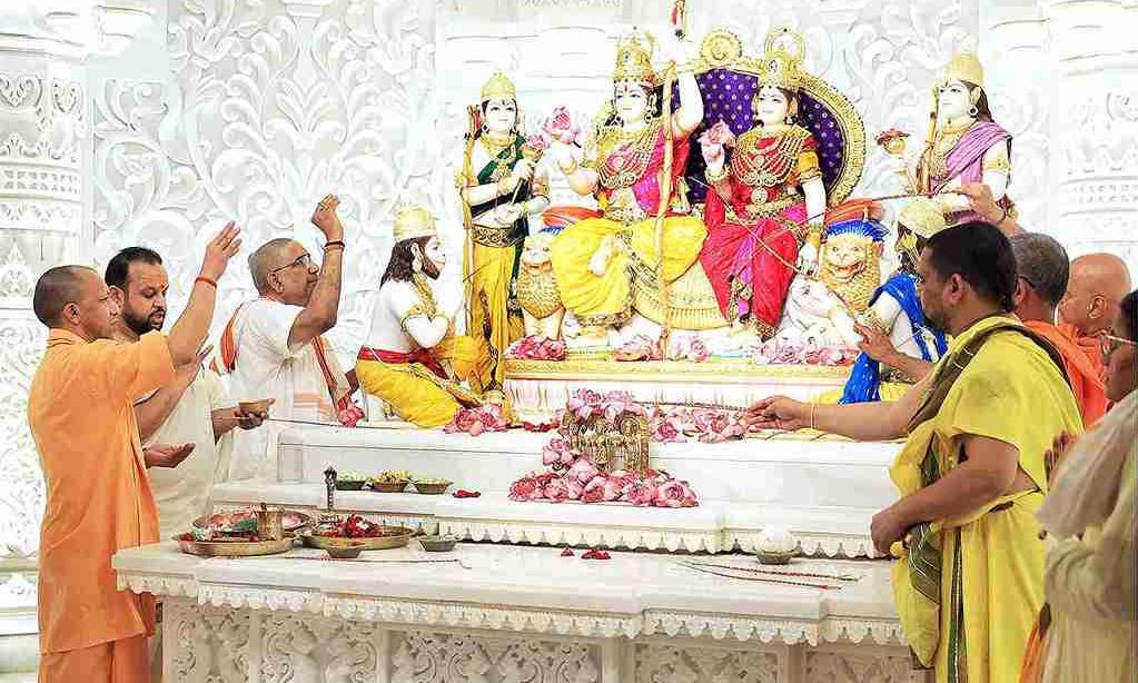UP: Consecration of ‘Raja Ram’ held at Ayodhya temple