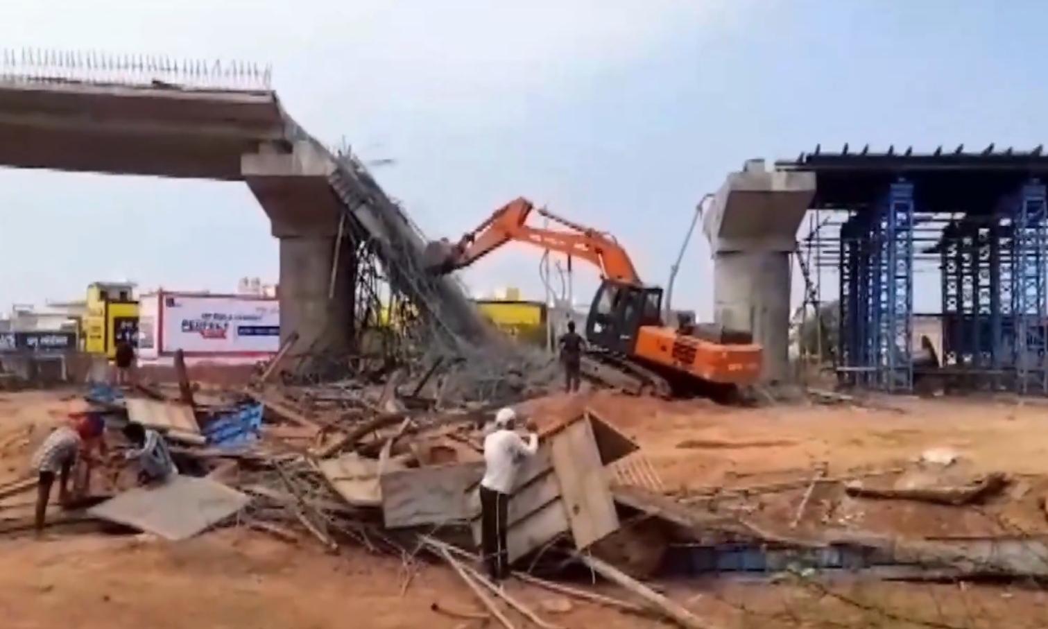 MP: Section of Rs 80-cr under-construction bridge collapses; 6 injured
