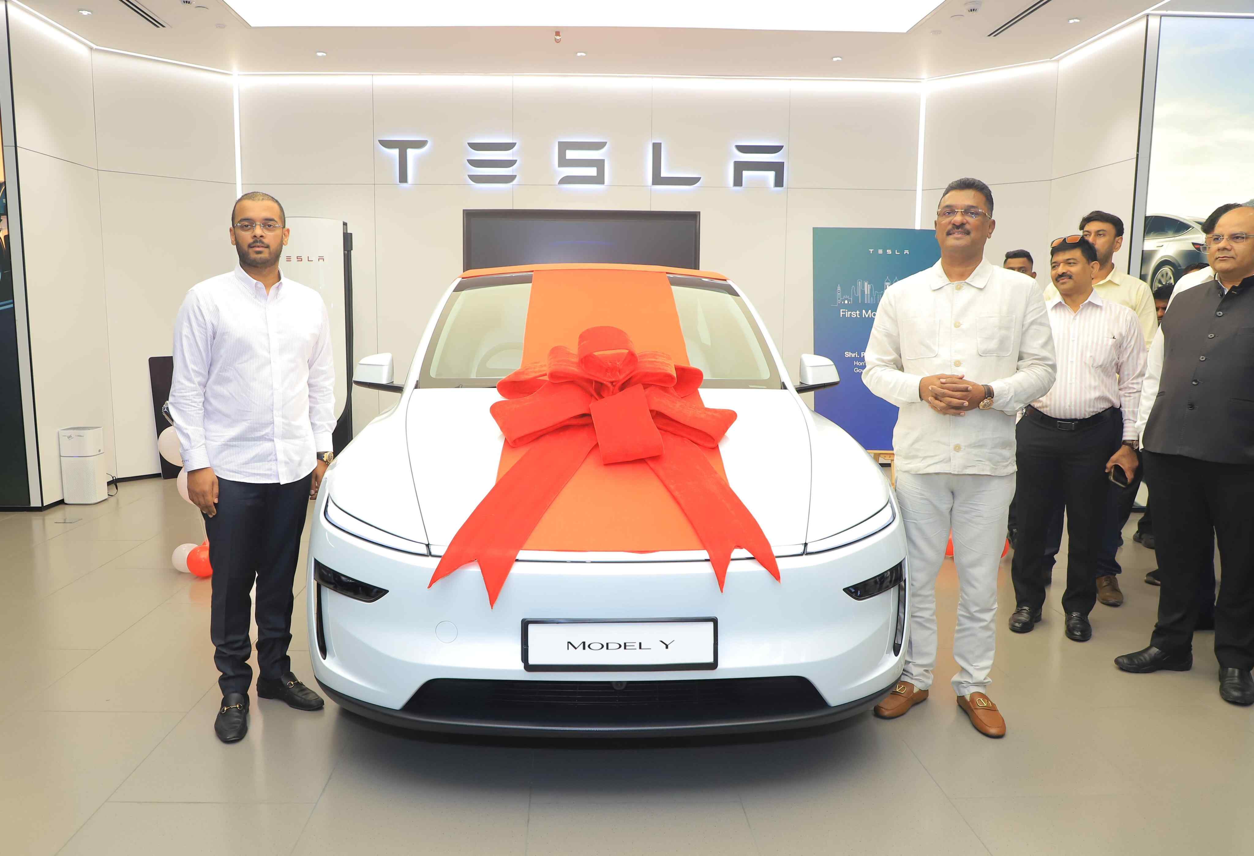 First Tesla Model Y delivered to Maharashtra Minister in Mumbai
