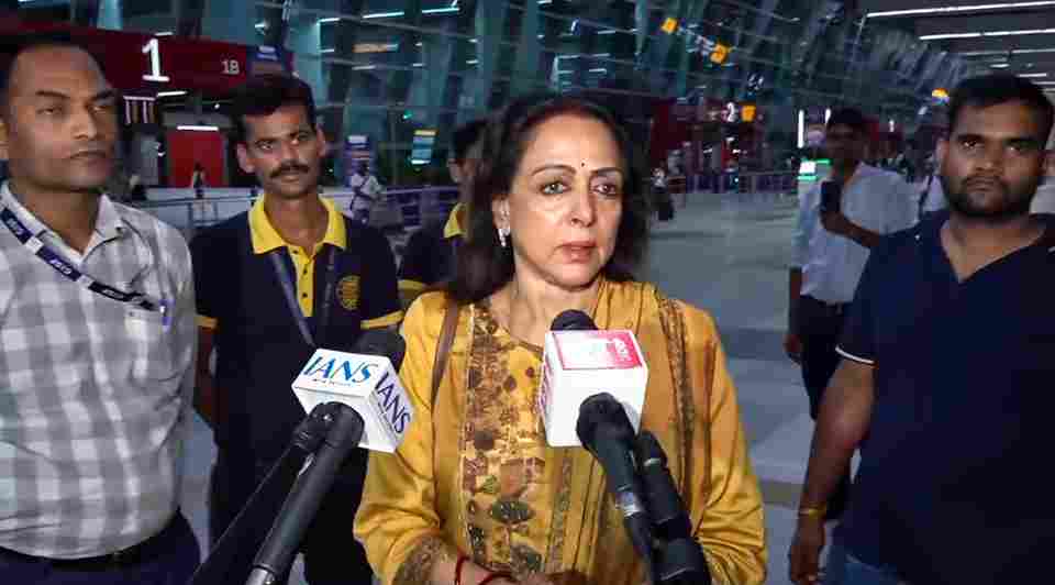 Angry voters confront Hema Malini at Mumbai polling booth during BMC ...